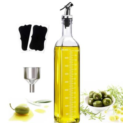 Cina Olio in magazzino Vaso da cucina Bottiglia spray di olio vetro trasparente Dispensatore di aceto di olio d'oliva in vendita