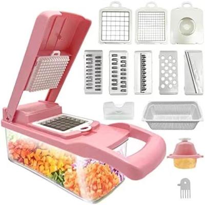 Cina Tagliatrice di cipolle multifunzionale portatile Tagliatrice di frutta Tagliatrice di patate Scutter Best Sell 12 in 1 in vendita