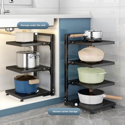 Cina Organizzatore di lavandino da cucina funzionale pieghevole per posate da cucina nero per stoccaggio regolabile in vendita