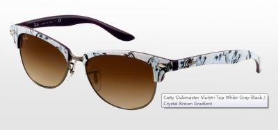 Cina Viola 835/51 degli occhiali da sole RB4132 di LAYBAONE Clubmaster + bianco superiore + struttura nera grigia in vendita