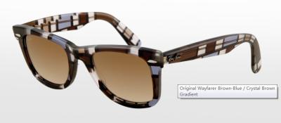 中国 RB2140 1086/51 の元の LAYBONE の Wayfarer の銘柄サングラス ブラウン-青いフレーム 販売のため