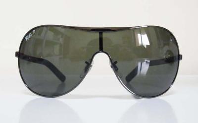 Cina Occhiali da sole del metallo del caravan della struttura LAYBONE del Gunmetal di RB3455E 004/71 con la lente avvolgente verde in vendita