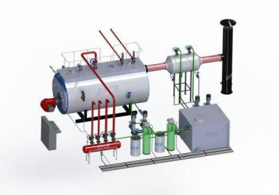 China Passagem ateada fogo gás 0.5~20T/h da caldeira de vapor 3 do óleo do tubo de fogo horizontal de EPCB à venda
