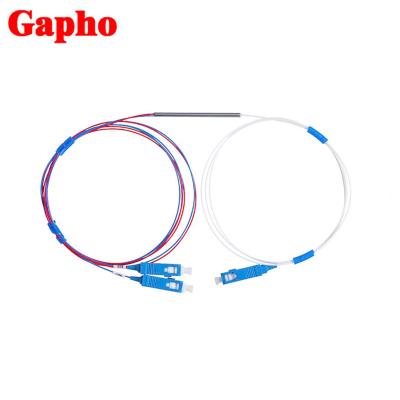 China divisor Singlemode/multimodo FC/APC 1310 1550nm de 1X2 de FBT da fibra do acoplador à venda