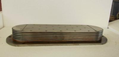 China NISSAN Diesel Engine Parts Layer Seven PE6 Oil Cooler Core / Machine Radiator for sale