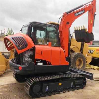 Κίνα 0.21 m3 χωρητικότητα κουβάς Doosan DX55 Crawler Chain Excavator στην Κορέα με ισχυρή ισχύ προς πώληση