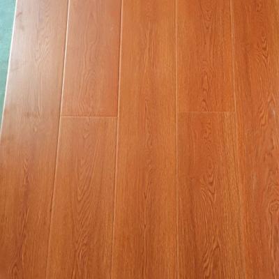 Flat red laminate flooring 14mm waterproof hardwood flooring