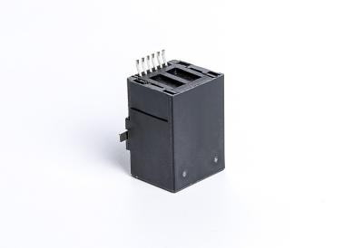 중국 6 PIN Rj11 모듈 잭 블랙 비차폐 플라스틱 유숙 FR52 UL94V-0 정각 TM56S511SXX41 판매용