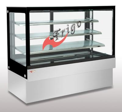 Cina Contenitori per esposizione refrigerati su ordinazione del dolce del quadrato del contenitore per esposizione della luce di vetro dell'orchidea LED in vendita