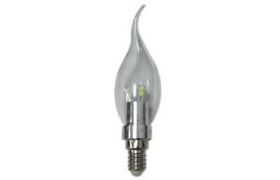 中国 5W Dimmable LED の蝋燭の球根 E14 の基礎明確なカバー、曲げ先端ランプを貯えます 販売のため