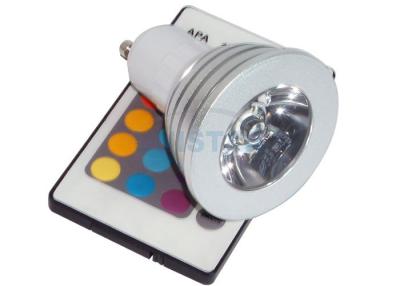 Cina Luminosità alta 3 riflettore di RGB GU10 LED di watt con il fascio AC100~240v di angolo del telecomando 30º 68º in vendita