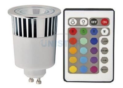 Cina Lampada del punto di RGB LED di alto potere, colore di RGB che cambia la lampadina del riflettore di GU10 LED Φ50 x H70mm in vendita