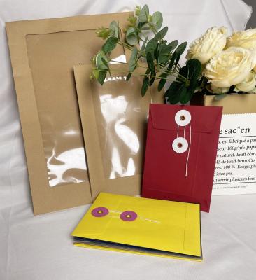 180gsm Coloured Paper String Envelope Logo Printing for Office Business