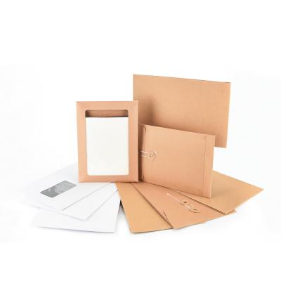 Custom Size Kraft String and Washer Closure Envelopes for Confidential