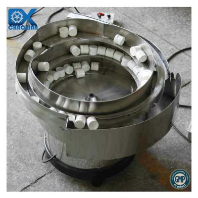 China Automatic Desktop Bowl Vibration Feeders For Screw Food Bottle Capping Line Bottle Cap Feeder for sale