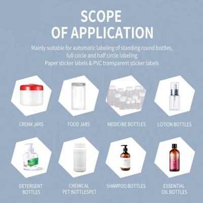 China Automatic Bottle Sticker Flat Label Applicator Labeling Machine for Round Bottles Factory Price for sale