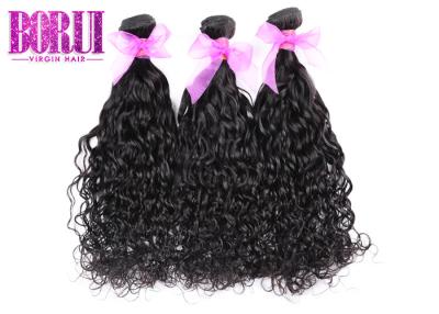 China Nenhum cabelo malaio de derramamento da onda de água, cutícula alinhou o preto natural do cabelo do Virgin à venda