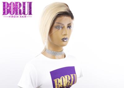 China Menschenhaar farbige Elf-Schnitt-Perücken-Peruaner-Mode Bob-Perücken-613 blonde kurze zu verkaufen