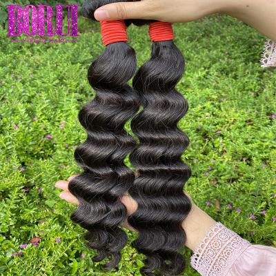 Cina Trama regolare a 8-28 pollici di trama di Wave del doppio peruviano naturale molle dei capelli forte in vendita