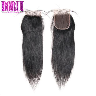 Cina Natrual che separa capelli umani brasiliani, chiusura diritta del pizzo con i capelli del bambino in vendita