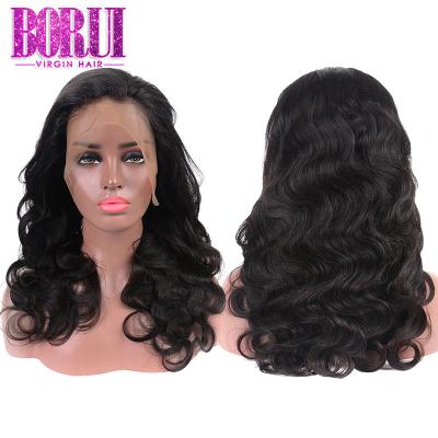Cina 10A colore naturale della parrucca del pizzo del grado 360 dei capelli umani del corpo della parrucca peruviana frontale di Wave in vendita