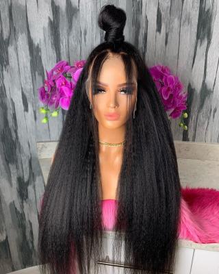 Cina Parrucca diritta pre colta frontale di Yaki dei capelli umani del pizzo del brasiliano 360 con i capelli del bambino in vendita
