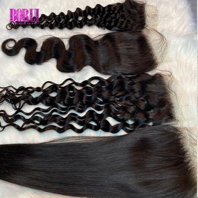 Cina Chiusura brasiliana frontale dei capelli umani della parrucca 100% del pizzo profondo di Wave 13x4 HD in vendita