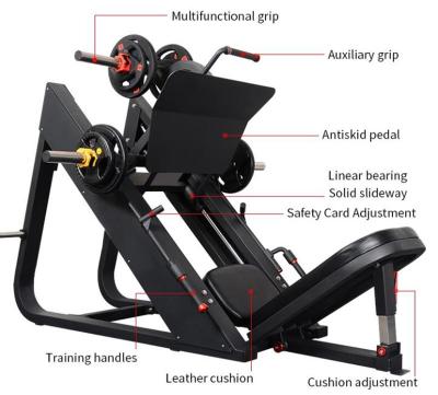 中国 商業用フィットネスジム機器 調整式プレート 45度レグプレス機 販売のため