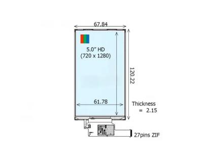 China COM50H5N03ULC 5.0 inch 720*1280 Handheld terminals display lcd panel display COM50H5N11ULC TFT displays panel Gold supplier for sale
