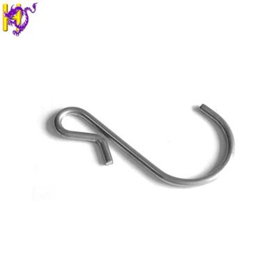 China O fio feito sob encomenda de Bent Zinc Wire Spring Hooks do metal industrial de Rohs forma J dado forma à venda