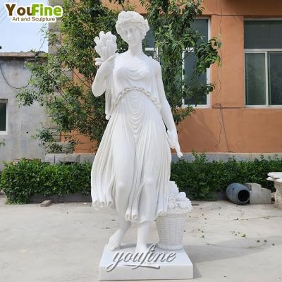 China Hot Sale Outdoor Garden Modern Italian Female Marble Sculpture Statue for sale