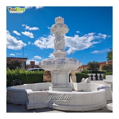 China Luxury Outdoor Feature Imported Marble Fountain for sale