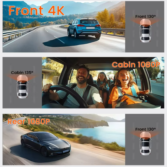 Dashcam installation example in vehicle