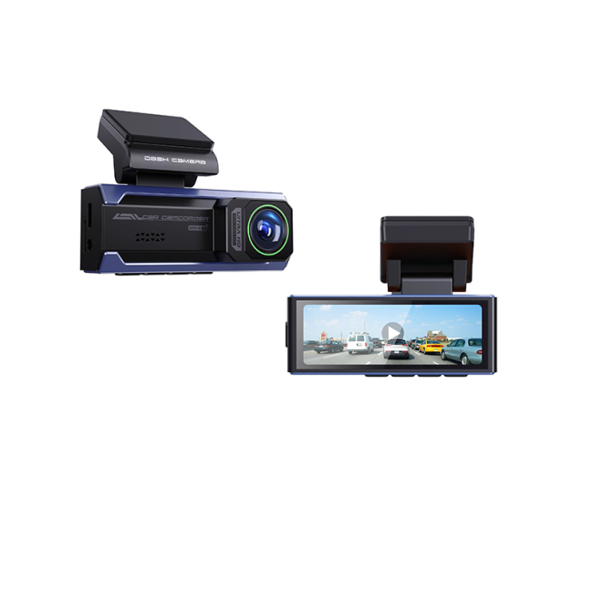 Large Display 3.2inch Dual Lens Vehicle Archive - Front and rear view showing streamlined design and display