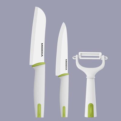중국 세라믹 주방 칼 세트 3 조각 셰프 과일 칼과 MIDDIA의 주방 껍질 판매용