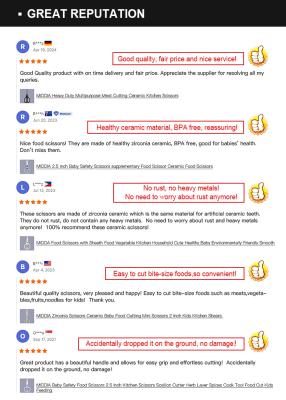 중국 2 인치 PP 손잡이 음식 절단 부엌 식기용품 지르코니아 세라믹 샐러드 아기 가위 판매용
