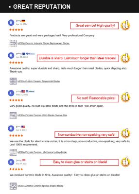 중국 웰딩 MIDDIA 지르코니아 블레이드 낚시 선 절단 가위 산업용 세라믹 블레이드 판매용
