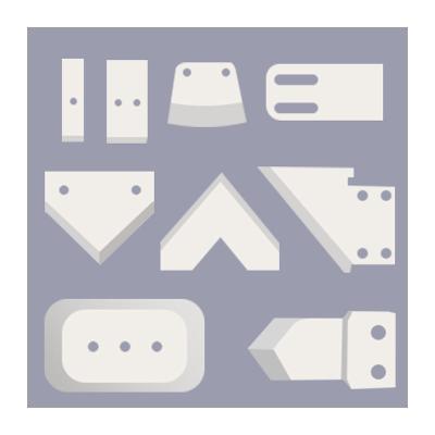중국 지르코니아 세라믹 세 구멍 트라페조이드 블레이드 판매용