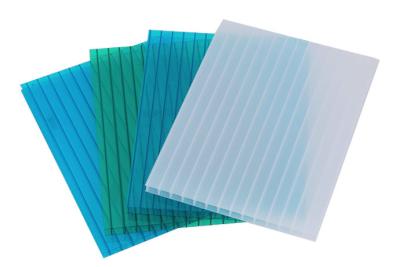 China Multiwall Color Twin Wall 6mm 10mm 20mm Polycarbonate Sheet Polycarbonate Hollow Sheet Plate Panels Greenhouse for Green House for sale