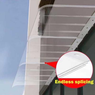 China Manufacturer Wholesale Transparent Sound Insulation Outdoor Polycarbonate Awning Pc Visor Sheet Car Parking Awnings for sale