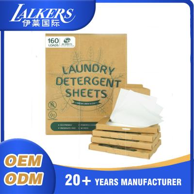 China Modern Sustainable Laundry Detergent Sheets Lalkers Paper Washing Detergent for sale