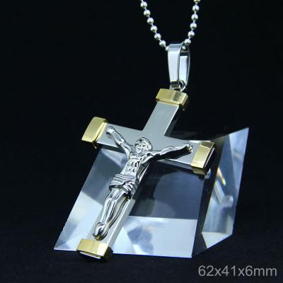 China Colgante preferido LPJ51 del collar de la adoración cristiana gótica de Jesús del acero inoxidable de la moda en venta