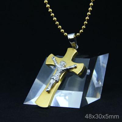 China Colgante preferido LPJ53 del collar de la adoración cristiana gótica de Jesús del acero inoxidable de la moda en venta