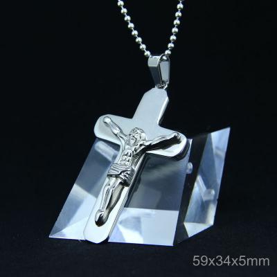 China Colgante preferido LPJ55 del collar de la adoración cristiana gótica de Jesús del acero inoxidable de la moda en venta