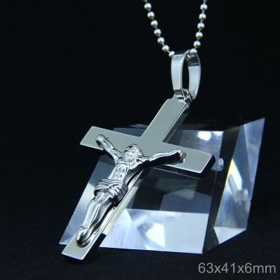 China Colgante preferido LPJ57 del collar de la adoración cristiana gótica de Jesús del acero inoxidable de la moda en venta