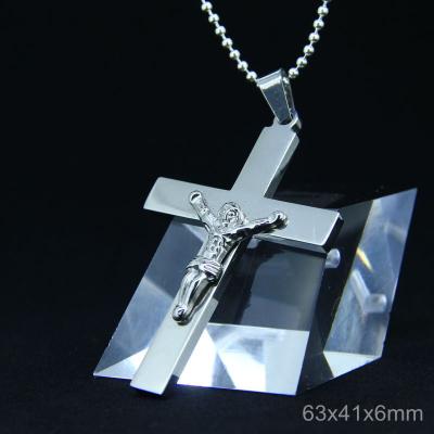 China Colgante preferido LPJ58 del collar de la adoración cristiana gótica de Jesús del acero inoxidable de la moda en venta