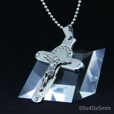 China Colgante preferido LPJ60-1 del collar de la adoración cristiana gótica de Jesús del acero inoxidable de la moda en venta