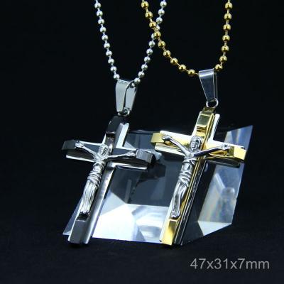 China Colgante preferido LPJ62 del collar de la adoración cristiana gótica de Jesús del acero inoxidable de la moda en venta