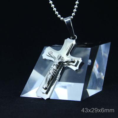 China Colgante preferido LPJ71 del collar de la adoración cristiana gótica de Jesús del acero inoxidable de la moda en venta