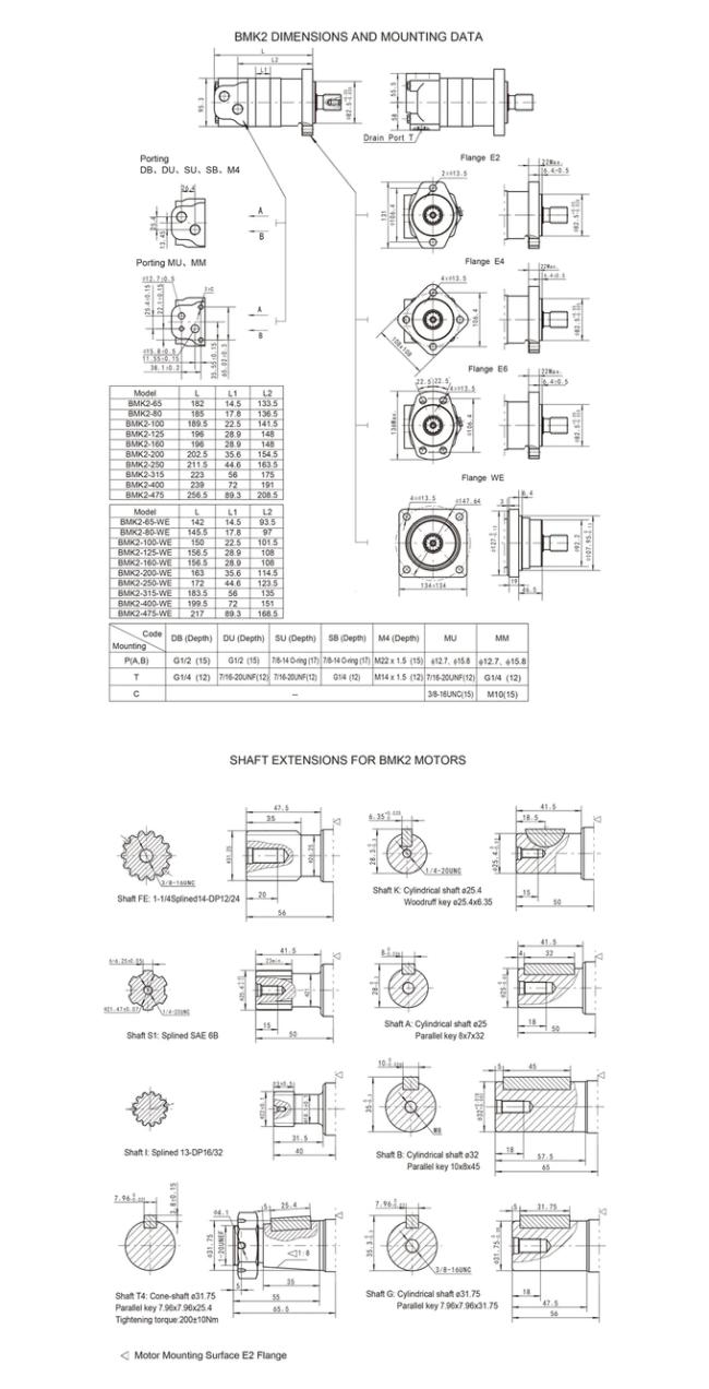 Gerotor Hydraulic Motors BMK2 Danfoss Eaton Charlynn 2000 Series Interchangeable Hydraulic Motors 1